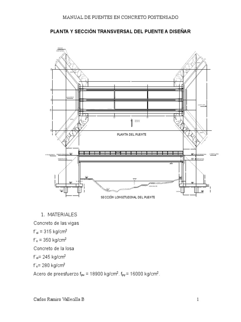 Diseño de Vigas Postensadas de Un Puente Corto | PDF | Carpintería ...