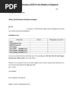 EPFO Name Change Correction Form PDF | PDF