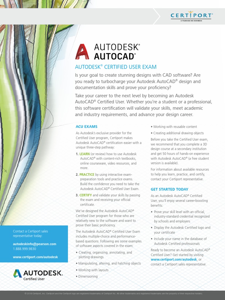 ACU AutoCAD Datasheet 093016RA | PDF | Auto Cad | Autodesk