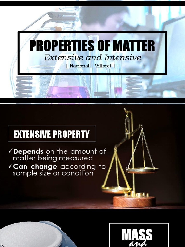 Properties of Matter: Extensive vs Intensive | PDF | Mass | Ductility