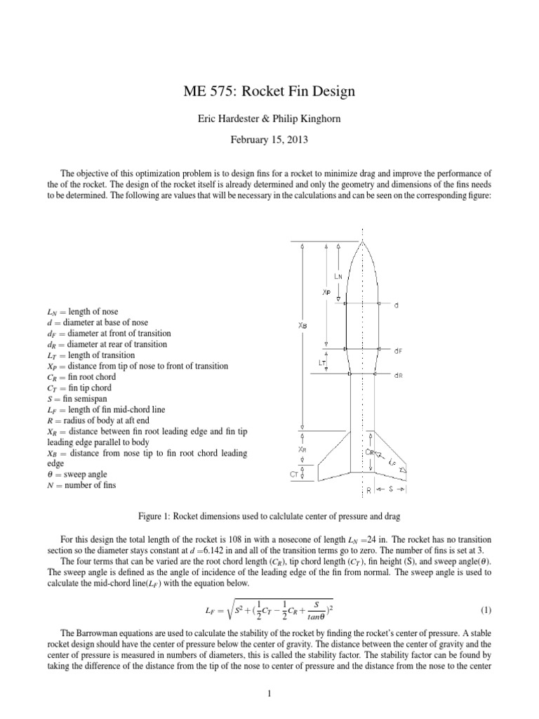 2013 Rocket Fin | PDF | Drag (Physics) | Viscosity