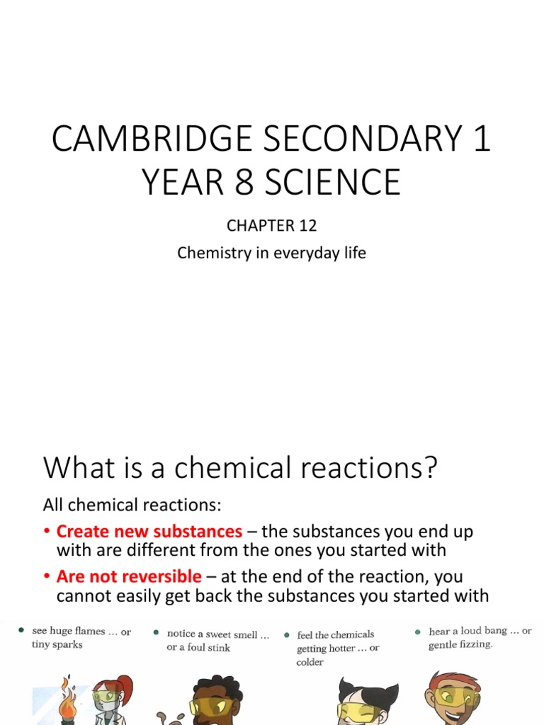 Cambridge Secondary 1 Year 8 Science: Chemistry in Everyday Life | PDF