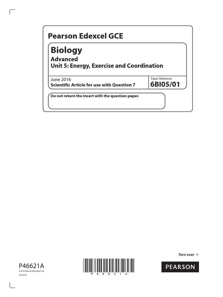 Biology: Pearson Edexcel GCE | PDF | Promoter (Genetics) | Dna