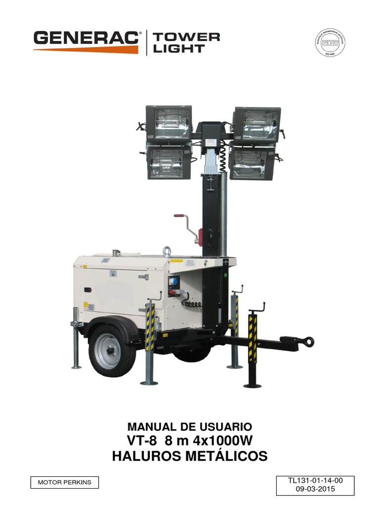 Torres de Iluminación Generac VT 8 Perkins 60Hz E TL131 01-14-00 | PDF ...