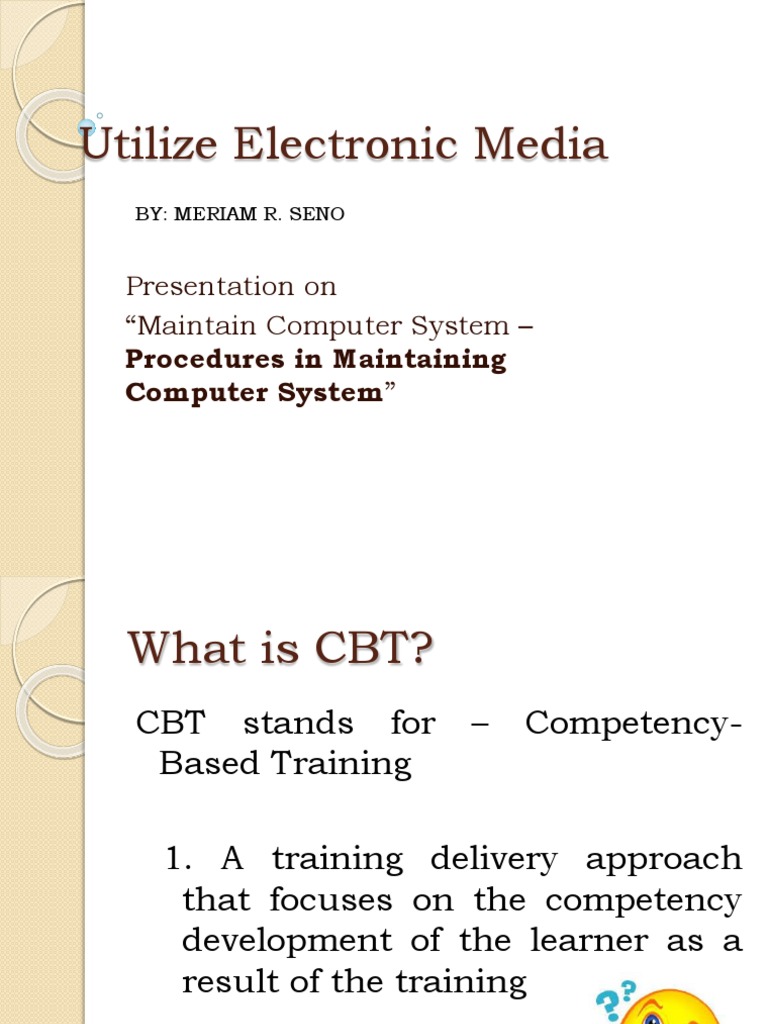 Maintain Computer System - Procedures in Maintaining Computer System ...