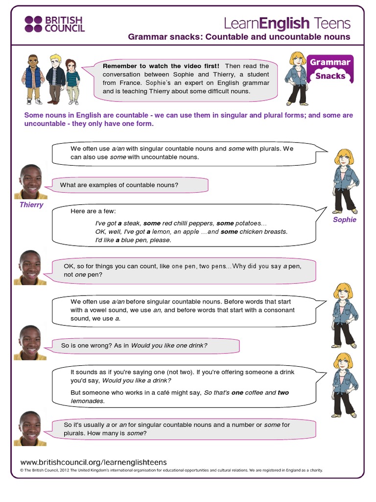 Countable - and - Uncountable - Nouns Exercises PDF | PDF | Noun | Plural