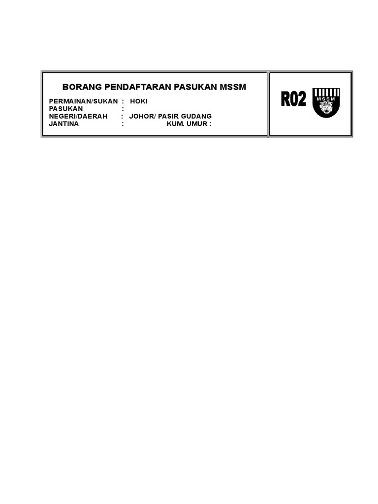 2.borang R01 Dan R02 | PDF