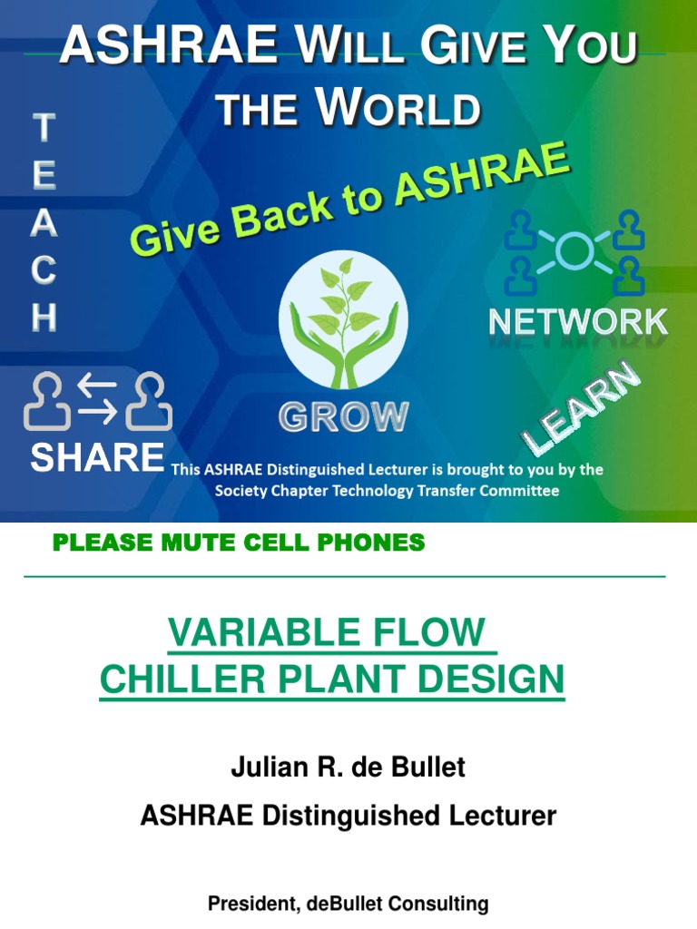 Ashrae Variable Flow Chiller Plant Design | PDF | Pump | Valve