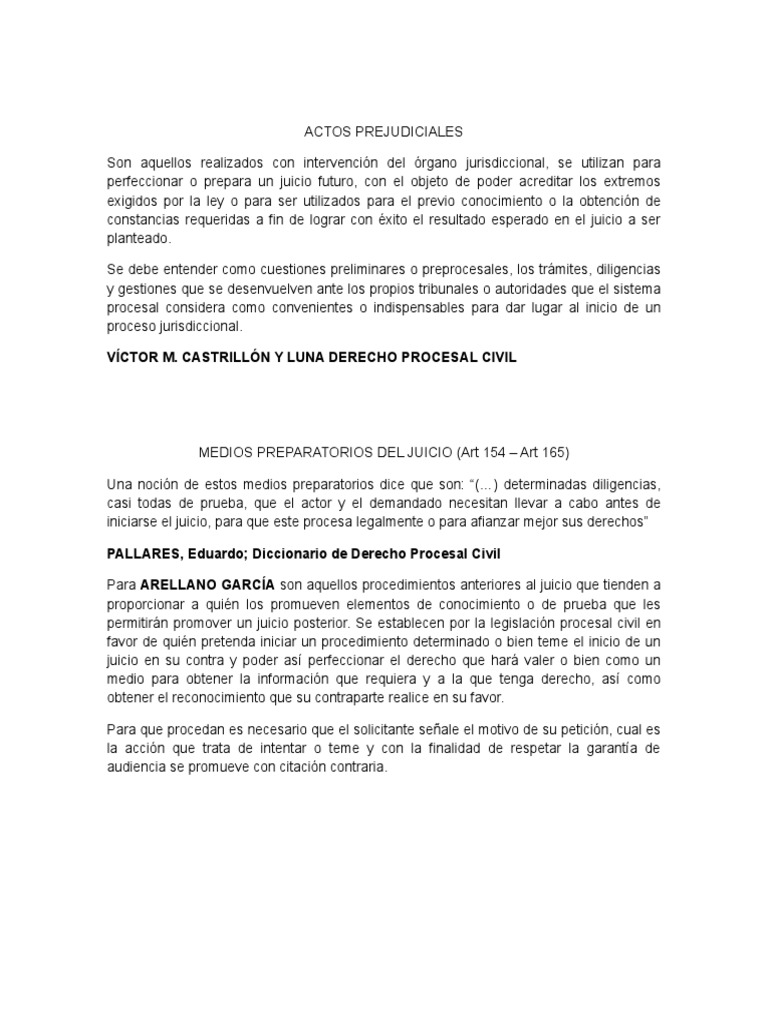 Actos Prejudiciales | PDF