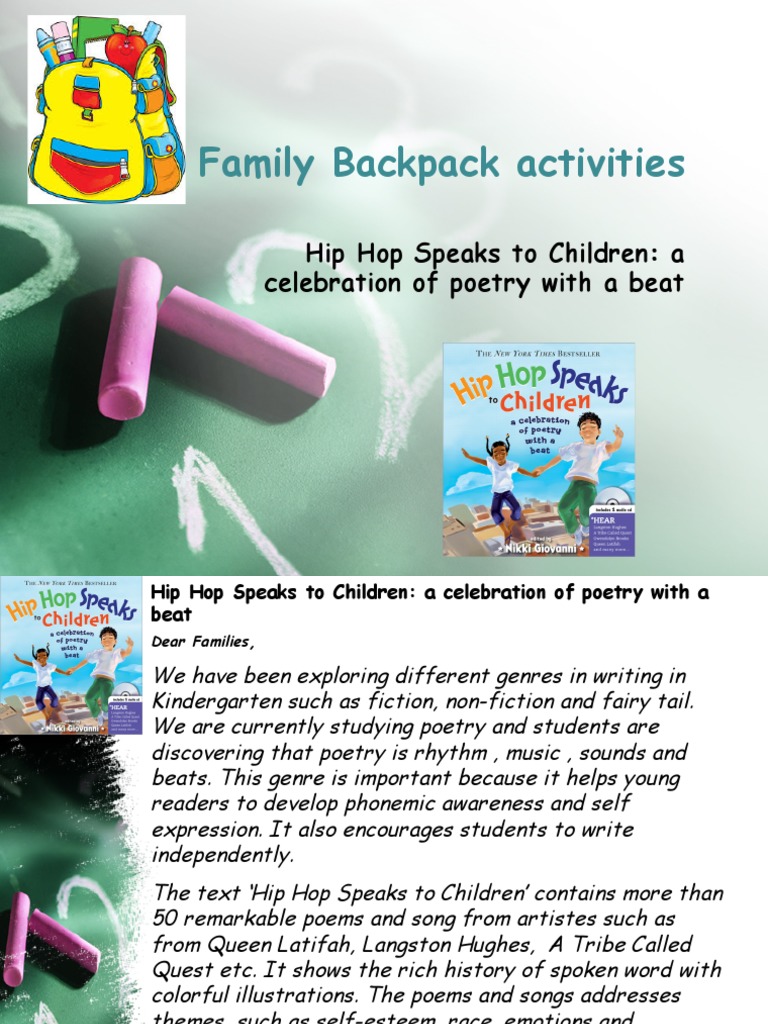 Kindergarten Poetry & Math Activities | PDF | Hip Hop Music | Poetry