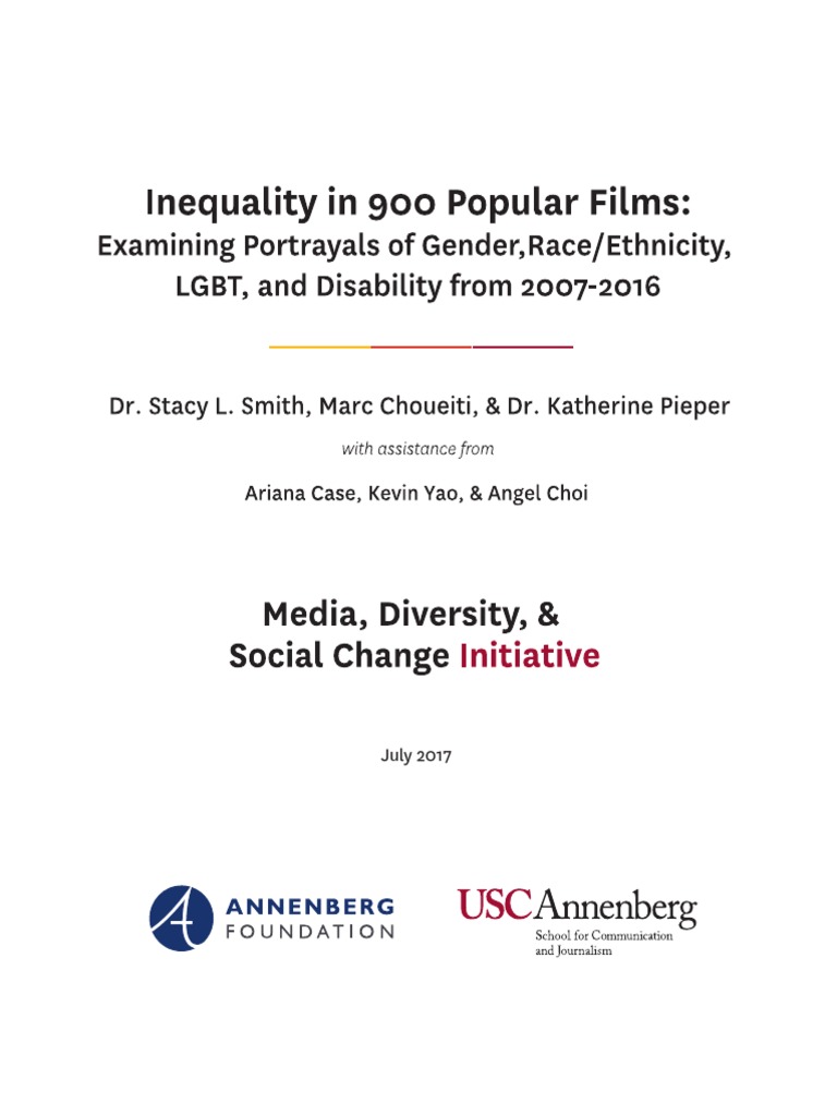 Inequality in 900 Popular Films | PDF | Race And Ethnicity In The ...