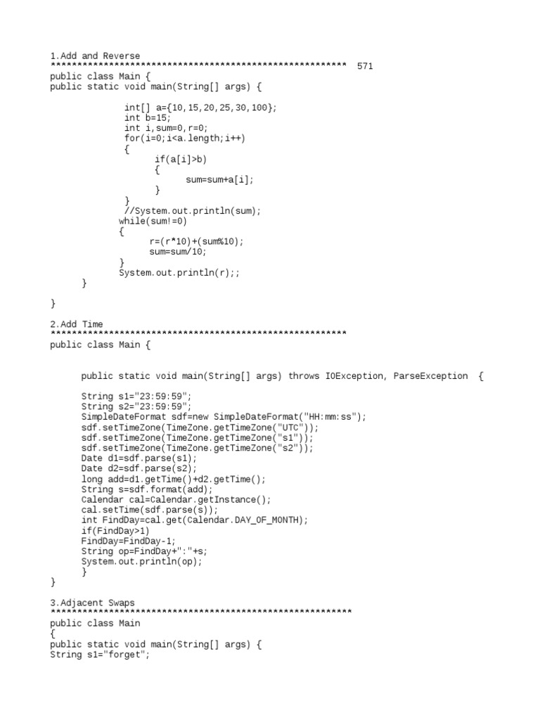 207 Jva Programs | Download Free PDF | String (Computer Science ...