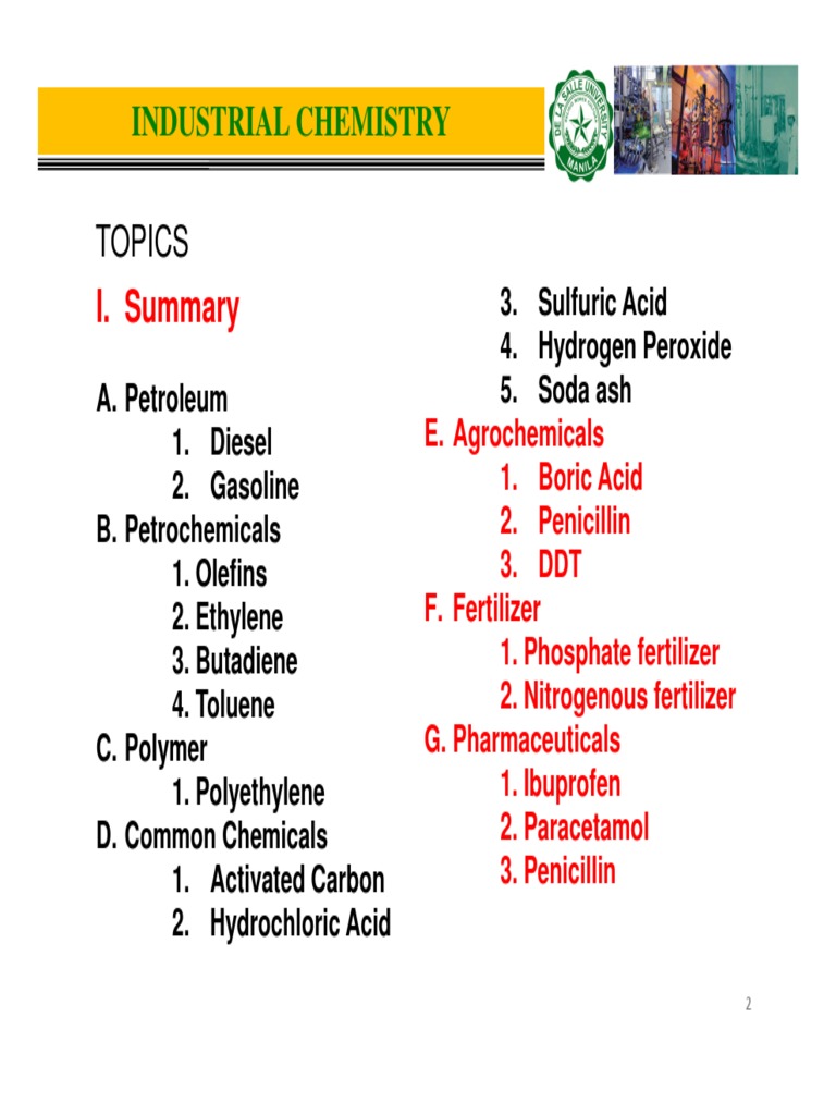 An Illustrated Guide to Key Industrial Chemical Processes | PDF ...