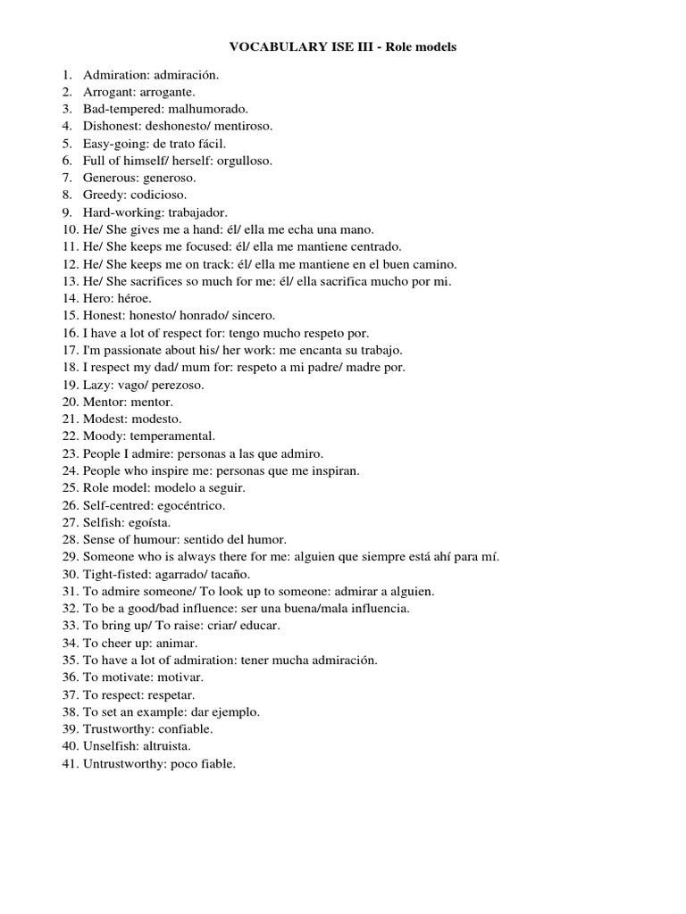 Key qualities and roles of positive role models | PDF | Deportes | Ocio