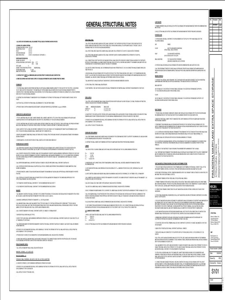 General Notes | Framing (Construction) | Structural Steel