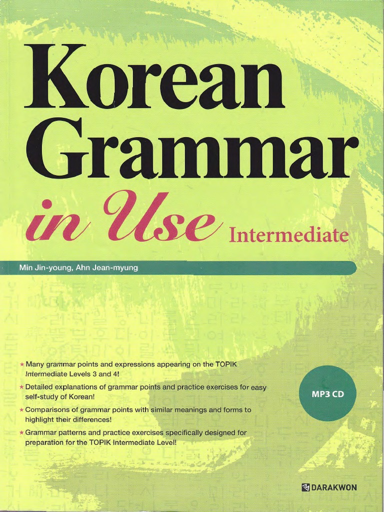 Korean Grammar In Use Intermediate Pdf Language Families Syntax