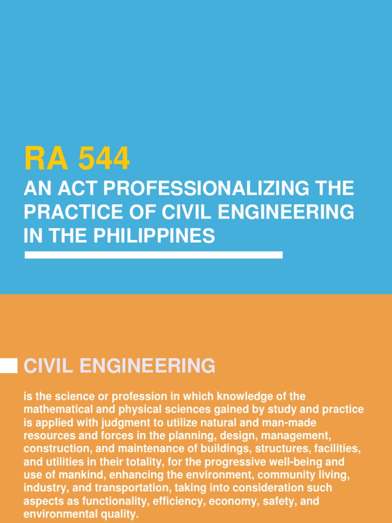 RA544 | Civil Engineering | Licensure