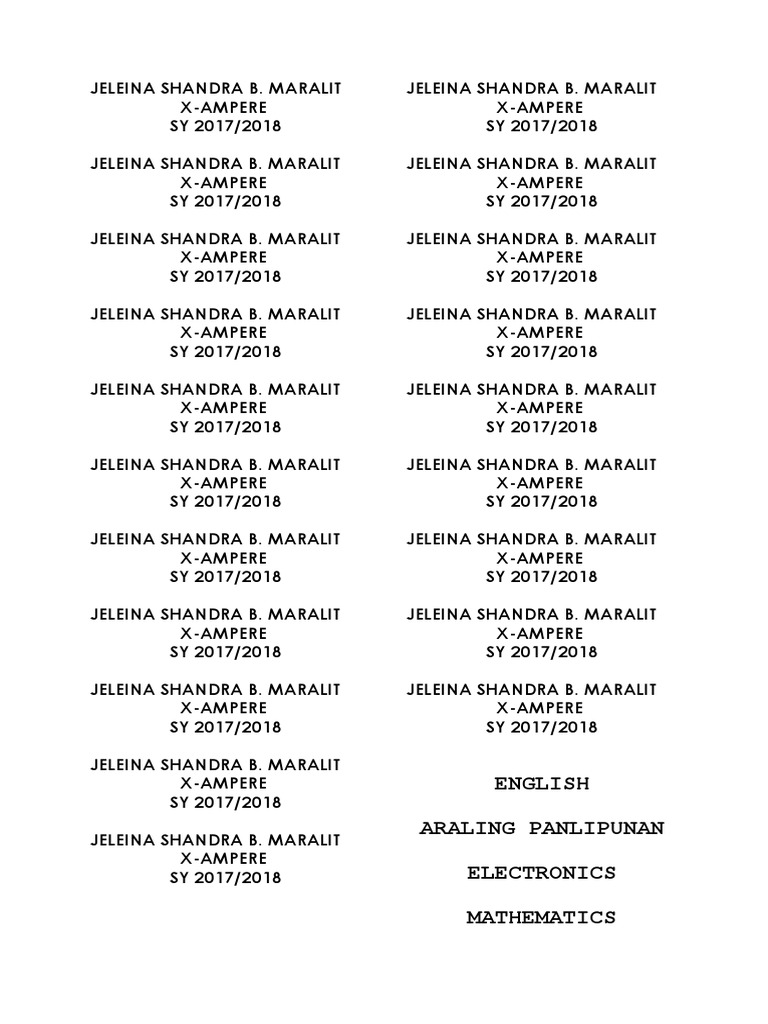 Names | PDF