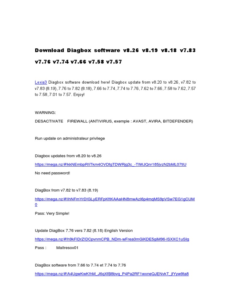 Diagbox Download | PDF