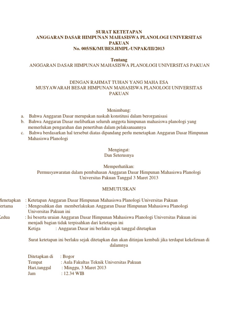 Contoh Konsideran | PDF