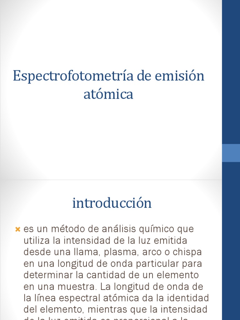 Espectrofotometría de Emisión Atómica | PDF | Espectroscopia | Electrón
