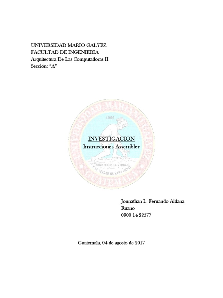 Instrucciones Assembler | PDF | Programa de computadora | Programación