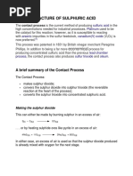 Overview of the Contact Process | PDF | Sulfuric Acid | Chemical Elements