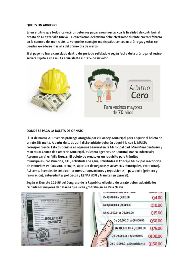 Que Es Un Arbitrio | Impuestos | Economias