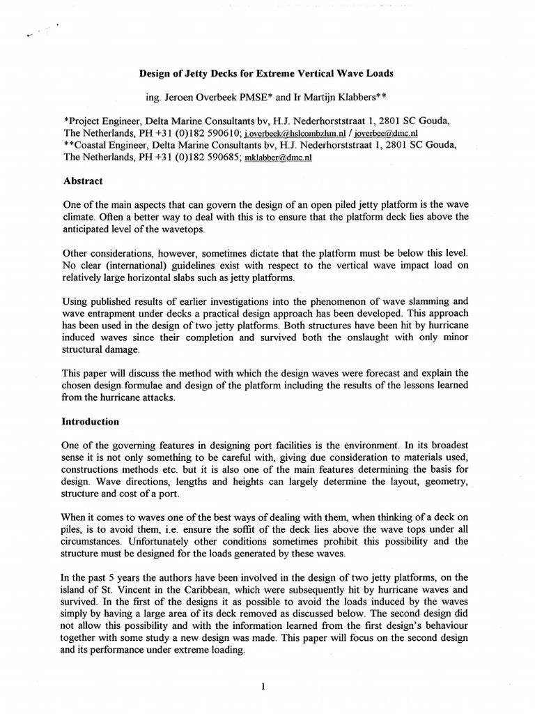 Design of Jetty PDF | PDF