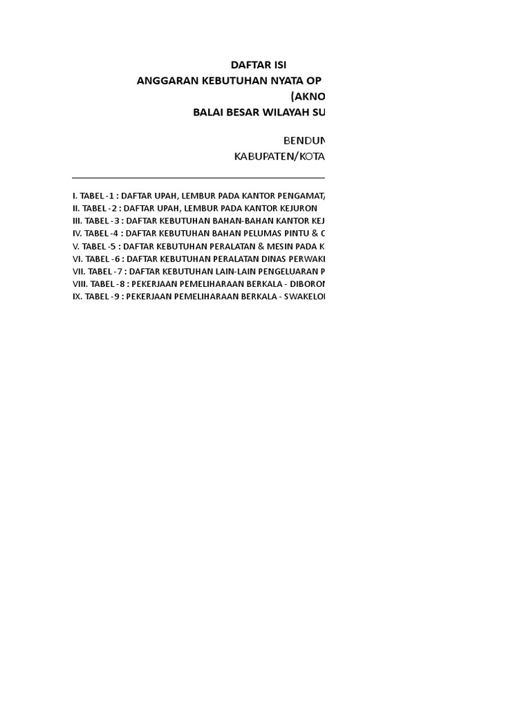 Tabel Rekap Aknop | PDF