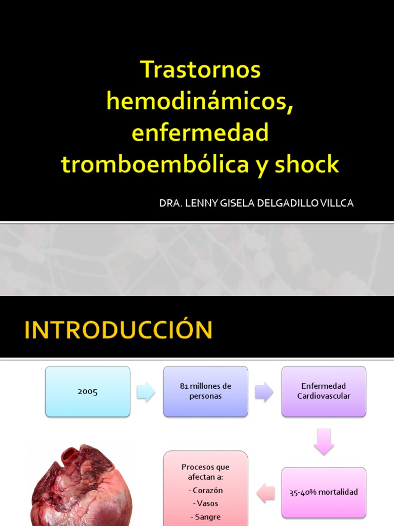 Trastornos Hemodinámicos Enfermedad Tromboembólica y Shock | PDF | Coagulación | Hemostasia