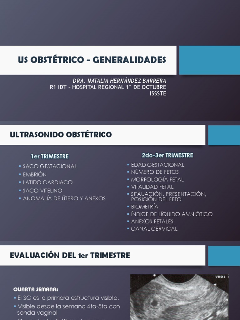 Us Obstétrico - Generalidades | PDF | Placenta | Ultrasonido médico