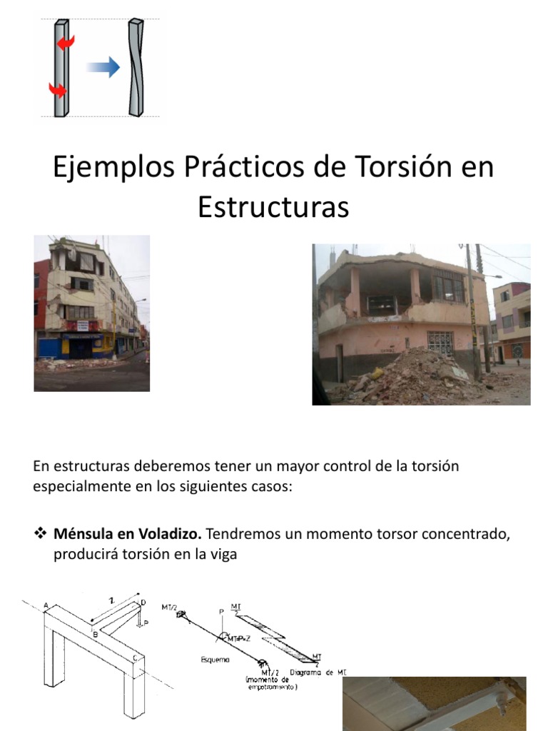 Ejemplos Prácticos de Torsión en Estructuras