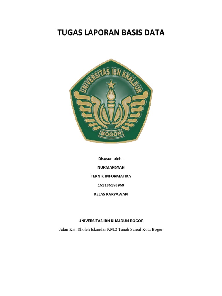 Tugas Laporan Basis Data | PDF