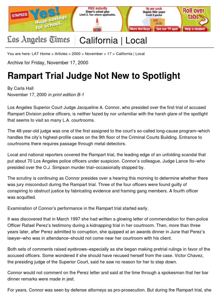 00-11-17 First Rampart Trial (2000) - Conduct of Rampart Judge ...