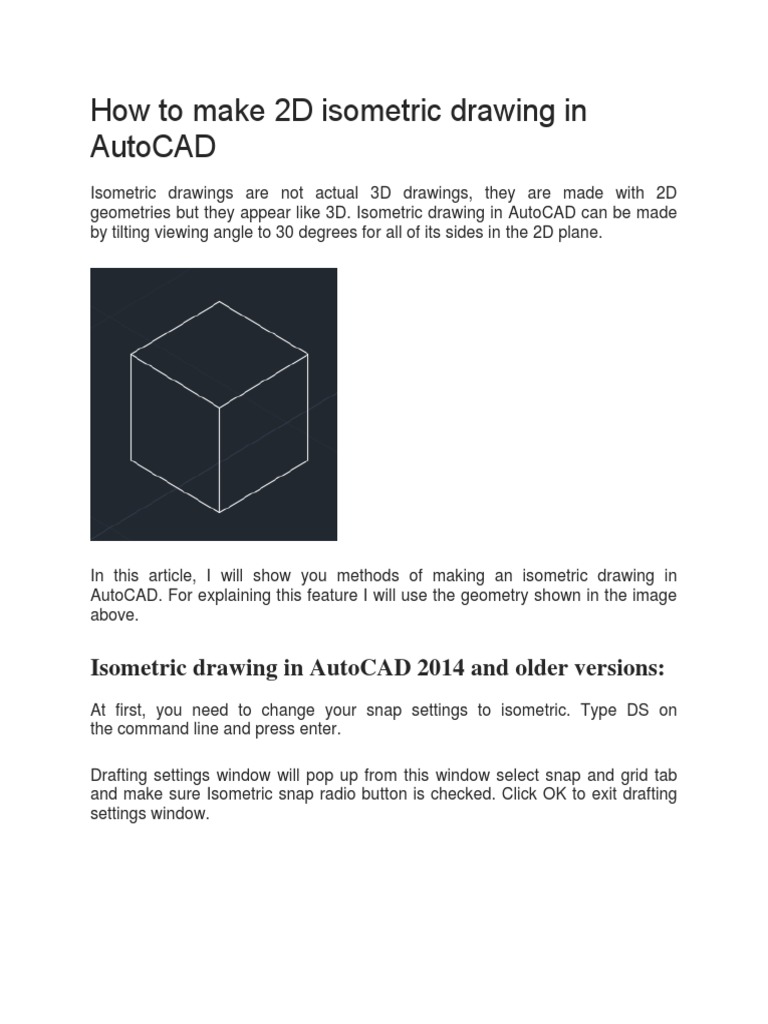 2D Isometric Drawing in AutoCAD | Command Line Interface | Angle
