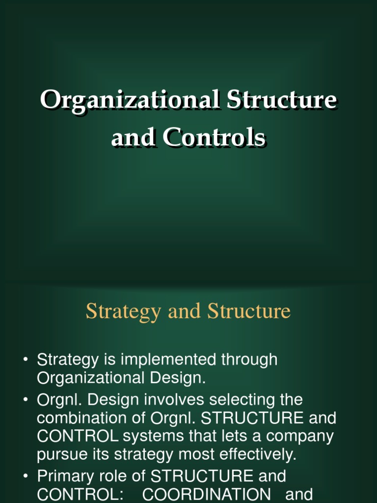 Organizational Structure & Strategy | PDF | Strategic Management ...