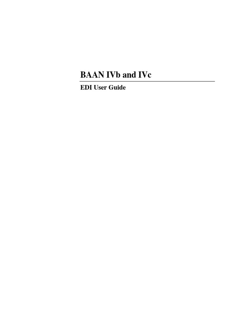 BAAN User Manual PDF | PDF | Electronic Data Interchange | Computer Network