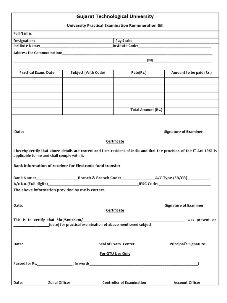 Gujarat Technological University: University Practical Examination ...