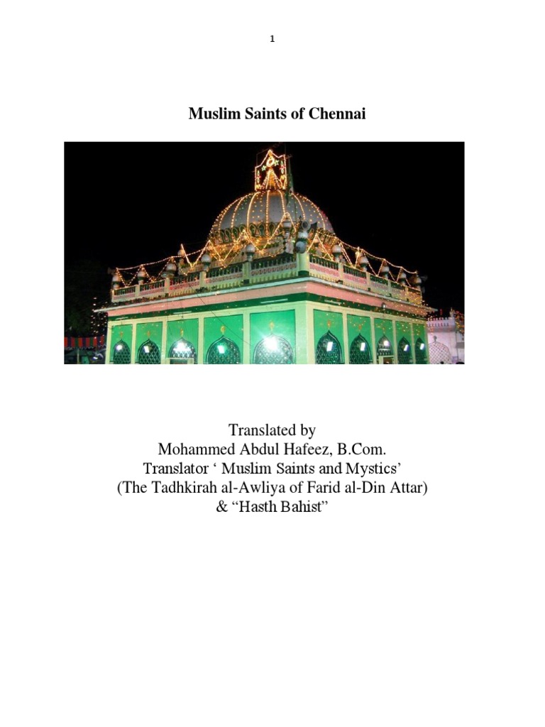Muslim Saints of Chennai | Sufism | Religious Belief And Doctrine