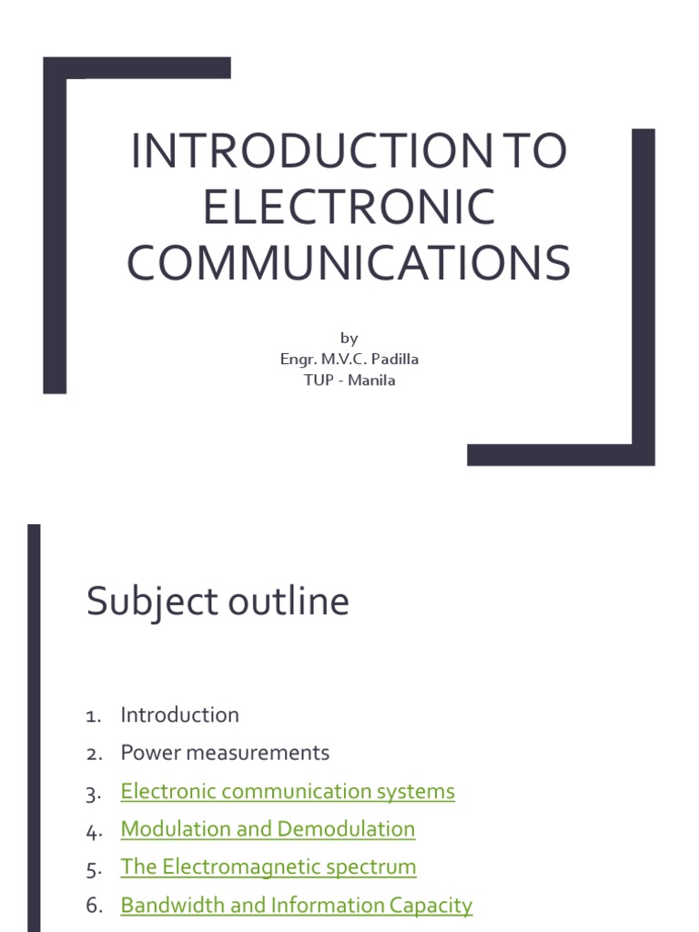 1 - NEW - Introduction To Electronic Communications | PDF | Modulation ...