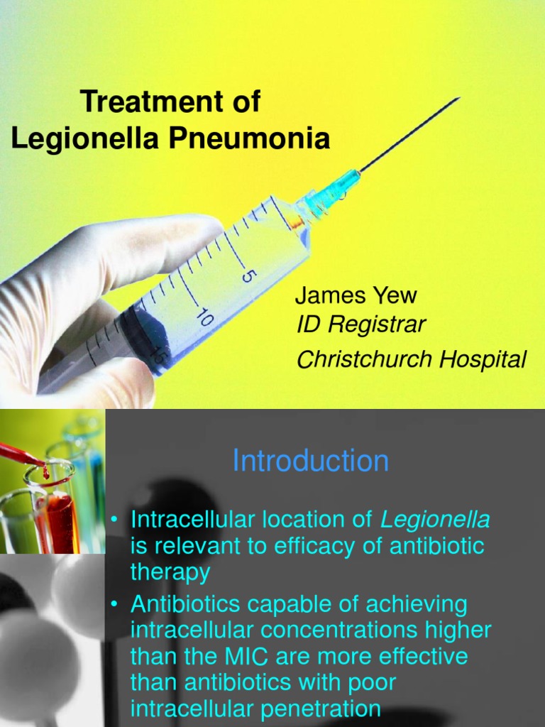 Legionella Treatment | PDF | Antibiotics | Pharmaceutical Sciences
