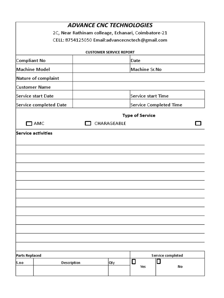 Service Report | PDF | Engineering