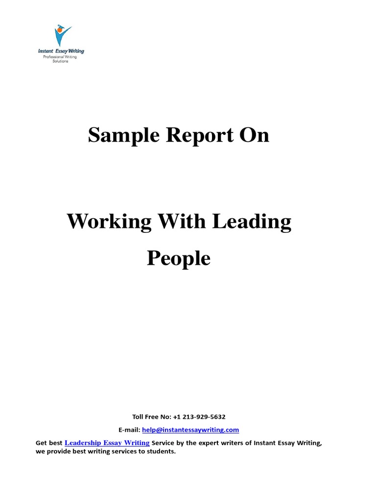 Sample Report On Working With Leading People | PDF | Leadership ...