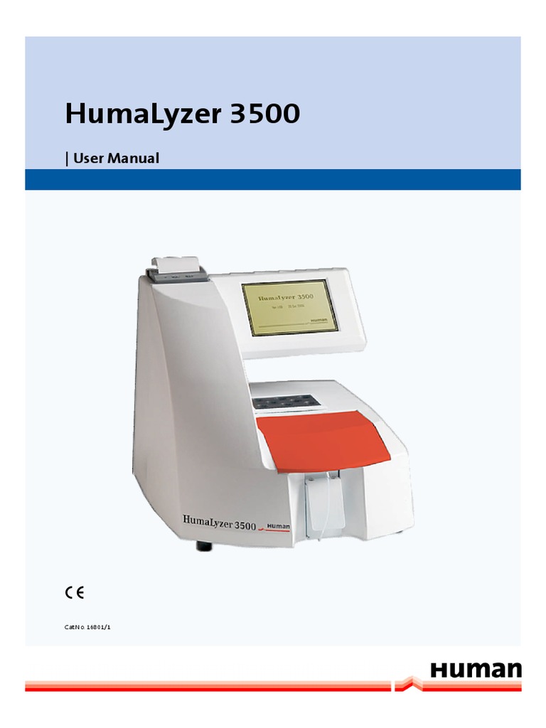 HumaLyzer 3500 User | PDF | Menu (Computing) | Power Supply