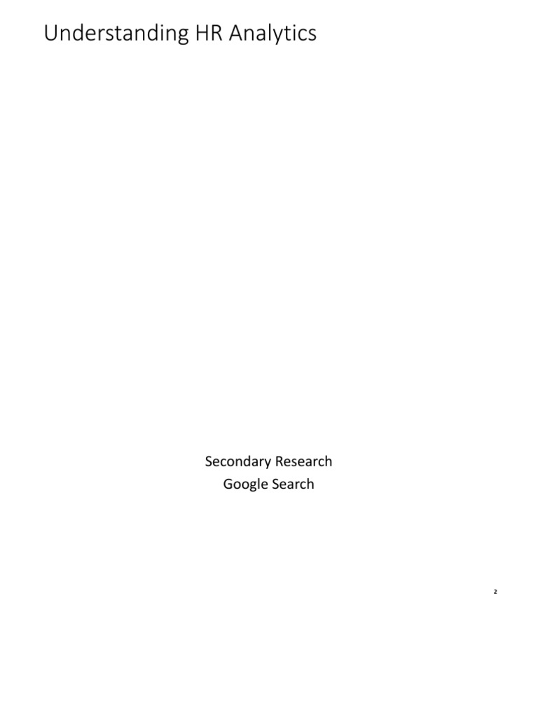 Understanding Hr Analytics Pdf Business Intelligence Analytics
