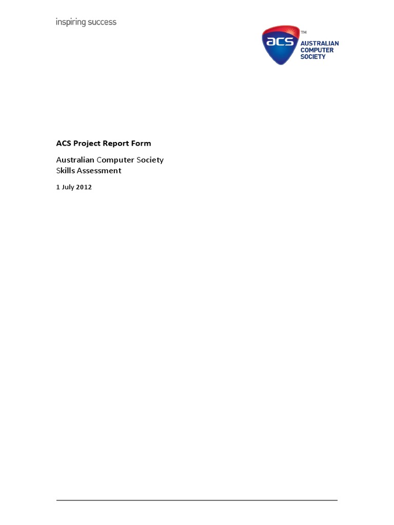 ACS Project Report Form | PDF | Project Management | Knowledge