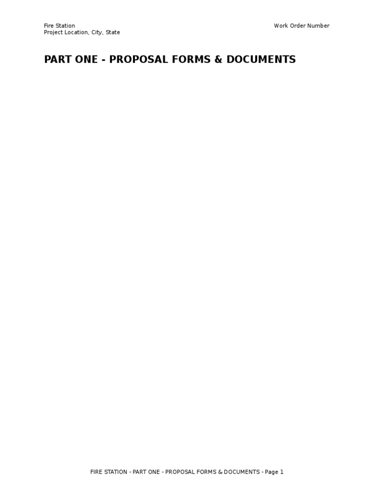 Fire Station Proposal Forms & Docs | PDF | Finance & Money Management | Law