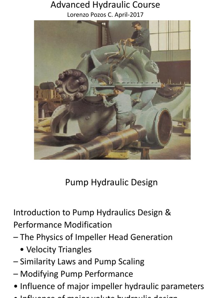 Advanced Hydraulic Course PDF | PDF | Pump | Turbomachinery