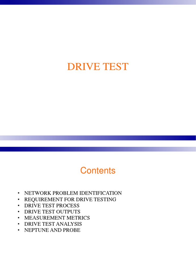 Cellular Drive Test Process Overview | PDF | General Packet Radio ...